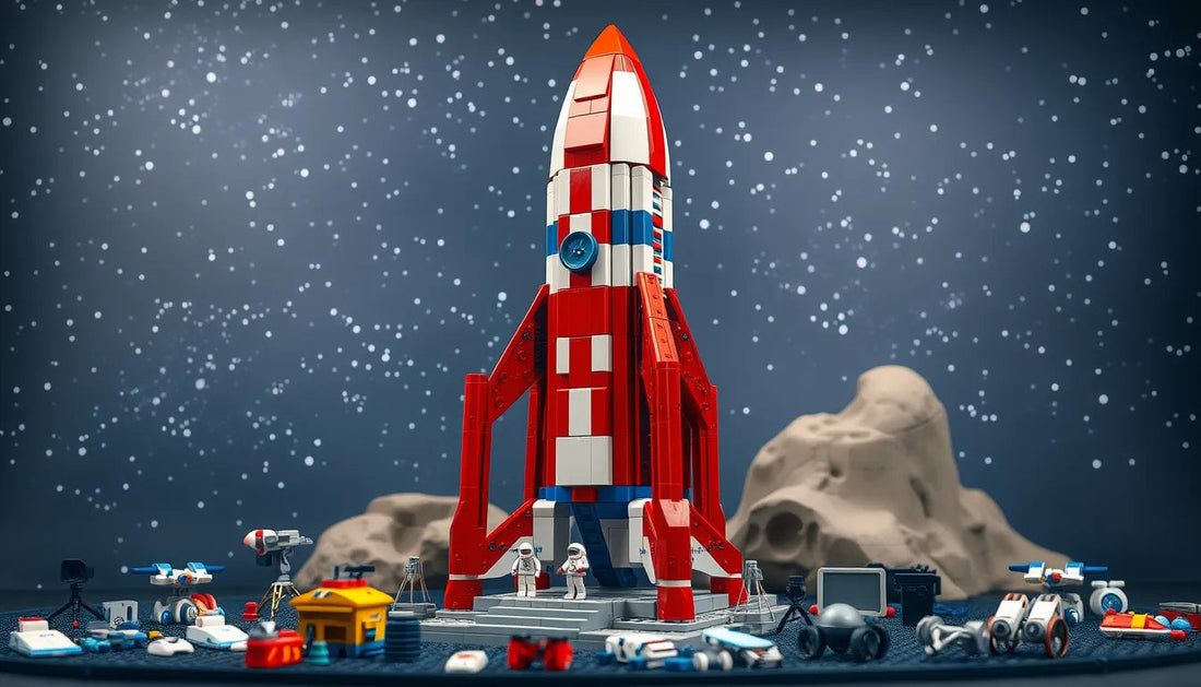 Blast Off with the Rocket X Building Block Model - RBrickstem®